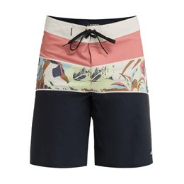 Quiksilver Boardshorts 'Surfsilk Straight 20' Herren Gr&ouml;&szlig;e XXXS beige / dunkellila / koralle / schwarz