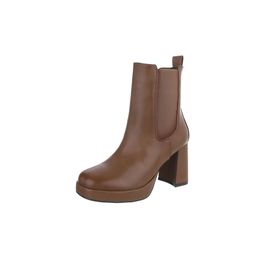 Ital-Design Chelsea Boots Damen Gr&ouml;&szlig;e 37 hellbraun