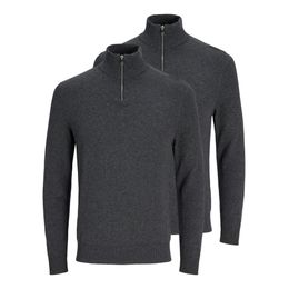 Jack & Jones Jack & Jones Pullover 'Emil Knit' Herren Gr&ouml;&szlig;e L dunkelgrau