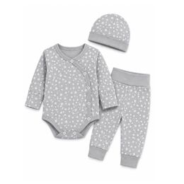 La Bortini Set boy size 56/62 mottled grey