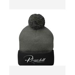 Rheinrebell Beanie 'Bommelm&uuml;tze Grau Schwarz' male size 54/64 Grey