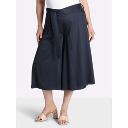 sheego Gro&szlig;e Gr&ouml;&szlig;en Hosenrock mit Bindeg&uuml;rtel, tiefblau, Gr&ouml;&szlig;e 46 - Damen