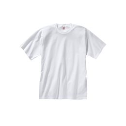Fruit of the Loom Damen Freizeitshirt unisex, dunkelblau + wei&szlig;, Gr&ouml;&szlig;e 4