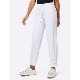 Heine Damen Jogg Pants, Wei&szlig;, Gr. 40, 7/8-Hose, Material: Polyamid