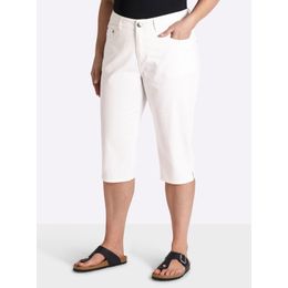 sheego Damen Caprihose aus Twill, ecru, Gr&ouml;&szlig;e 56