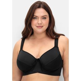 sheego Damen Bikini-Oberteil mit Bindeb&auml;ndchen, schwarz, Gr&ouml;&szlig;e 44C