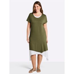 sheego Damen A-Linien-Kleid, Gr&uuml;n, Gr. 56, Strandmode, Material: Viskose