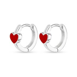FAVS. FAVS Ohrringe M&auml;dchen Gr&ouml;&szlig;e One Size rot / silber