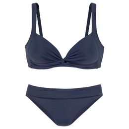 Lascana Triangel-Bikinis, Blau, Gr. 32A, Damen, Triangel-Bikinis, Material: Polyamid, Elasthan