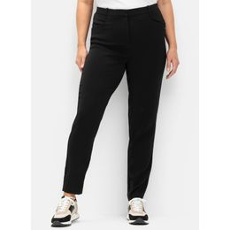 sheego Damen Hose, Schwarz, Gr. 40, Hosen, Material: Polyester