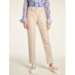 Heine Damen Leinenhose, Braun, Gr. 48, Sommerhosen, Material: Leinen