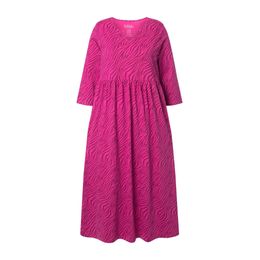 Ulla Popken Kleid Damen Gr&ouml;&szlig;e 66/68 dunkelpink / schwarz Sommerkleid