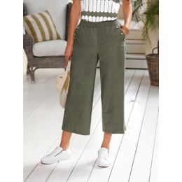 Heine Damen Culotte, Gr&uuml;n, Gr. 40, 7/8-Hose, Material: Baumwolle