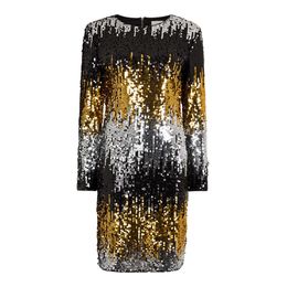 Apricot Kleid Damen Gr&ouml;&szlig;e 40 gold / schwarz / silber Sommerkleid