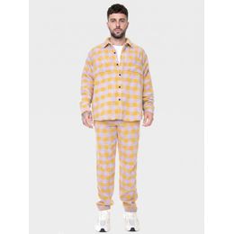 DICKIES Pants 'OC x Tweed Work Pant Lilac Check' male size 30 Lemon / Lilac
