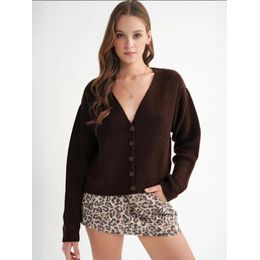 MixRay Knit Cardigan 'Strickjacken' female size S/M Brown