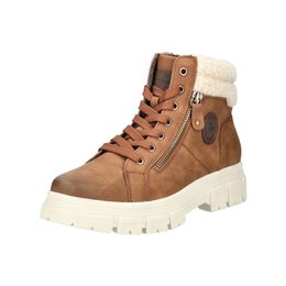 Tom Tailor Schn&uuml;rstiefelette Damen Gr&ouml;&szlig;e 40 schoko / cognac / wei&szlig;