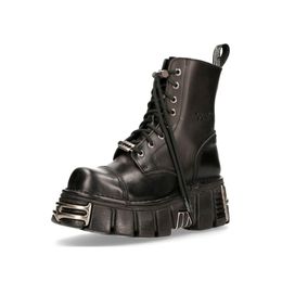 New Rock Lace-Up Ankle Boots 'M-NEWMILI083C-C6' female size 42 Black