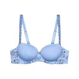 Triumph B&uuml;gel-BH ' Wild Iris Florale ' Damen Gr&ouml;&szlig;e 80 hellblau