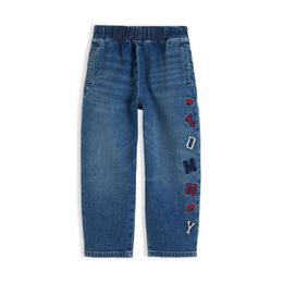 Tommy Hilfiger Jeans M&auml;dchen Gr&ouml;&szlig;e 116 marine / blue denim / hellgrau / knallrot