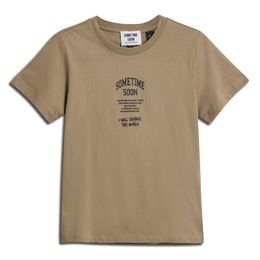 SOMETIME SOON Shirt 'Dimas' boy size 128 Sepia / Black