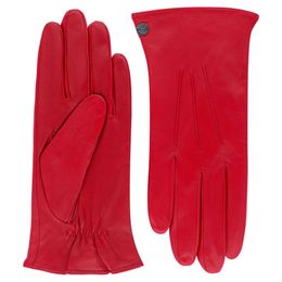 Roeckl Lederhandschuhe 'TALLINN TOUCH' Damen Gr&ouml;&szlig;e M/L grau / rot / schwarz