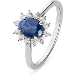 Christ Ring female size 52 Blue / Silver