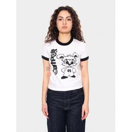 Carhartt Work In Progress Carhartt Wip Shirt 'W' S/S IP Ringer T-Shirt White / Black' Damen Gr&ouml;&szlig;e S wei&szlig;