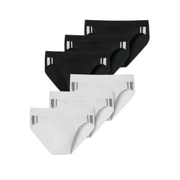 Schiesser Slip Herren Gr&ouml;&szlig;e S grau / schwarz
