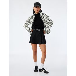 KOTON Fleecejacke Damen Gr&ouml;&szlig;e S/M schwarz / wei&szlig;