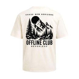 Neverless Shirt 'Offline Club' male size XS Beige