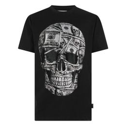 Philipp Plein Kurzarm-Rundhals-T-Shirt Skull