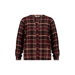 Deeluxe Bluse 'LEANDRI' Damen Gr&ouml;&szlig;e M grau / rot / bordeaux