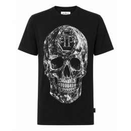 Philipp Plein Kurzarm-Rundhals-T-Shirt Skull