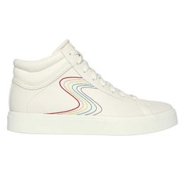 Skechers - "Edenlx Classic" Wirbel Sneaker f&uuml;r Kinder, Leder, Flach (Naturwei&szlig;/Bunt)