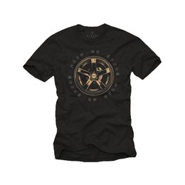 Makaya Shirt 'Felge' Herren Gr&ouml;&szlig;e 5XL schwarz