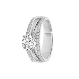 Lucardi Ring female size 63 Silver / Transparent