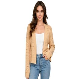 Kojooin Strickjacke Damen Gr&ouml;&szlig;e M apricot
