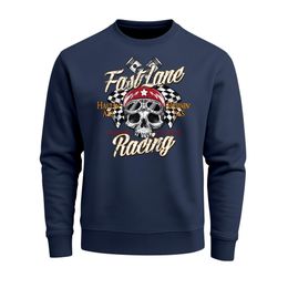 Neverless Sweatshirt 'Racing Skull' Herren Gr&ouml;&szlig;e XS navy