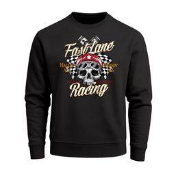 Neverless Sweatshirt 'Racing Skull' Herren Gr&ouml;&szlig;e XL schwarz