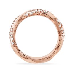 JETTE Ring female size 53 Rose gold / Transparent