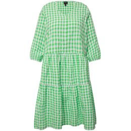Ulla Popken Kleid Damen Gr&ouml;&szlig;e 50/52 kiwi / wei&szlig; Sommerkleid