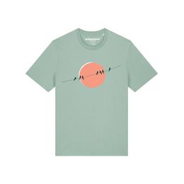 Watapparel Shirt 'Countryside 01' male size XXL Pastel blue / Salmon / Black