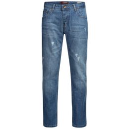Alessandro Salvarini Jeans 'Carlo ' male size 46 Blue denim / Brown