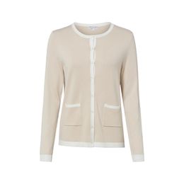 Franco Callegari Strickjacke Damen Gr&ouml;&szlig;e XL beige / wei&szlig;