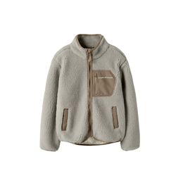 name it Fleecejacke 'NKNMattia' Jungen Gr&ouml;&szlig;e 110 brokat / taupe