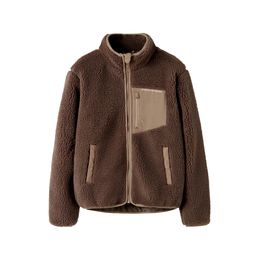 name it Fleecejacke 'NKNMattia' Jungen Gr&ouml;&szlig;e 134 braun / cappuccino