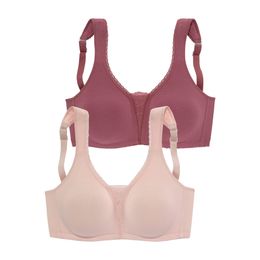Petite Fleur By Lascana BH Damen Gr&ouml;&szlig;e 90 nude / burgunder