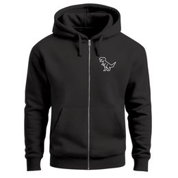 Neverless Sweatjacke 'Polygon T-Rex' Herren Gr&ouml;&szlig;e S schwarz