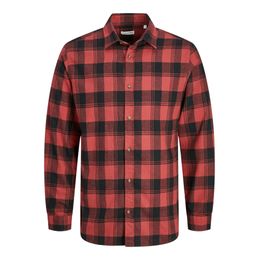 Jack & Jones JACK & JONES Button Up Shirt 'JJJoshua' male size XXL Red / Black